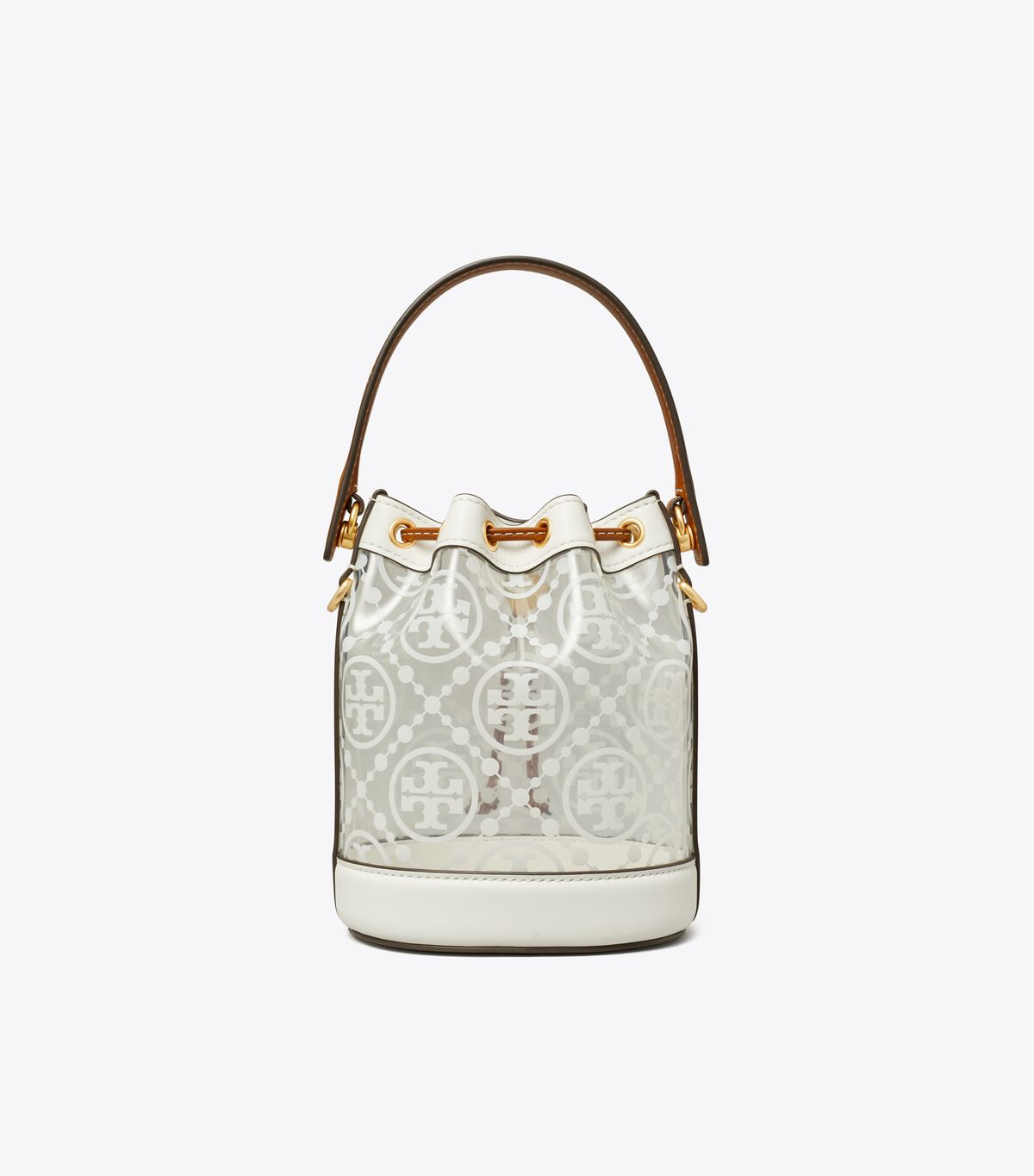 Mini T Monogram clear Bucket Bag | View All | Tory Burch