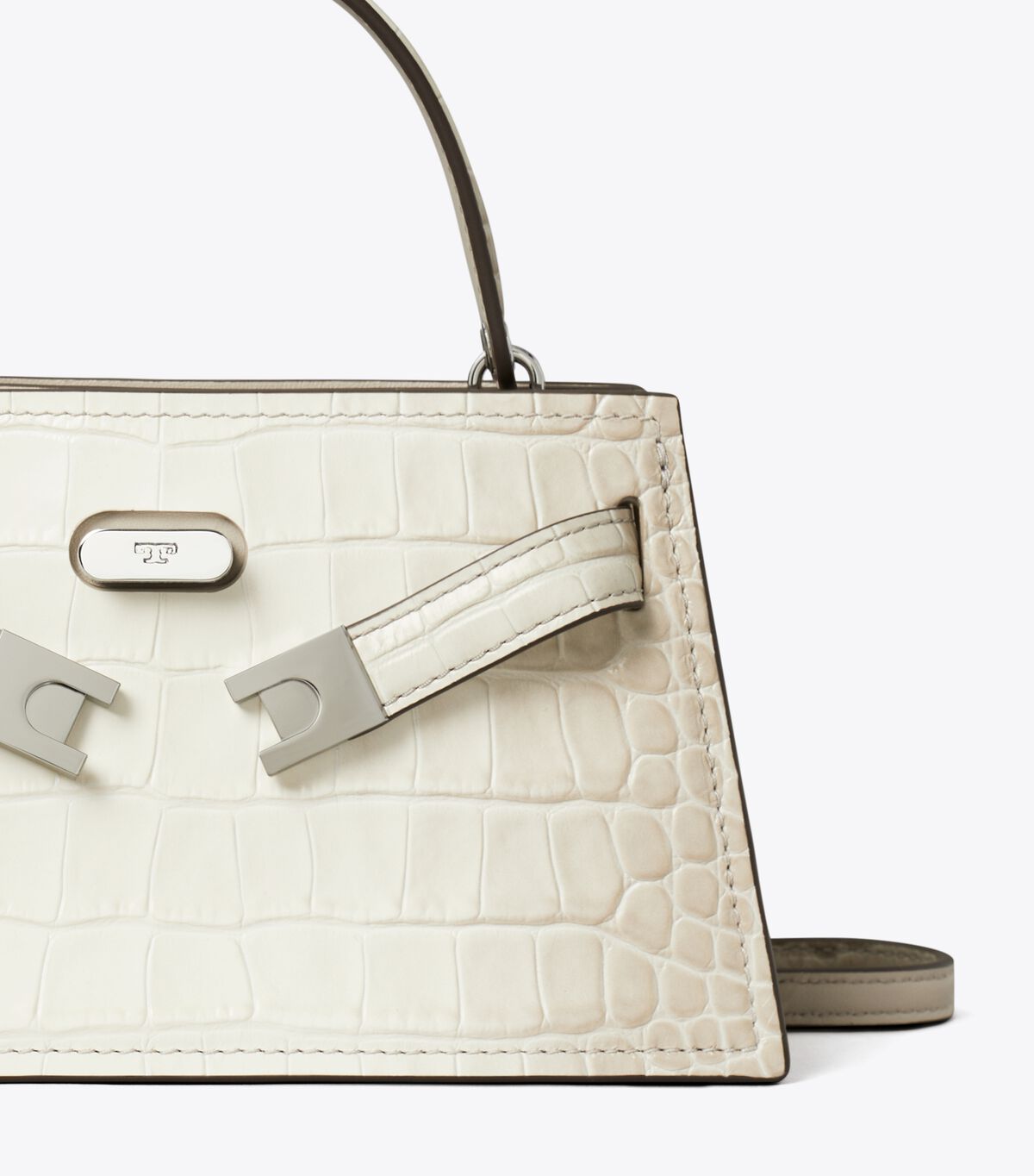 Mini Lee Radziwill Embossed Degradé Top-Handle Bag, Ivory Degrade ...